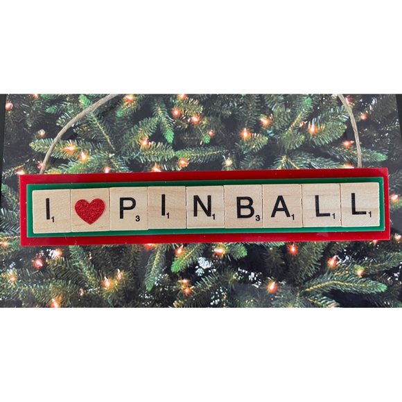 Holiday | I Love Pinball Christmas Ornament Scrabble Tiles Handcrafted ...